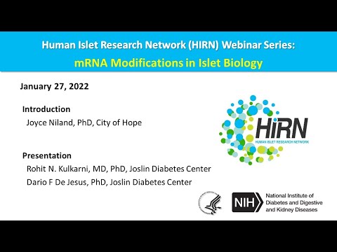 Webinar: mRNA Modifications in Islet Biology