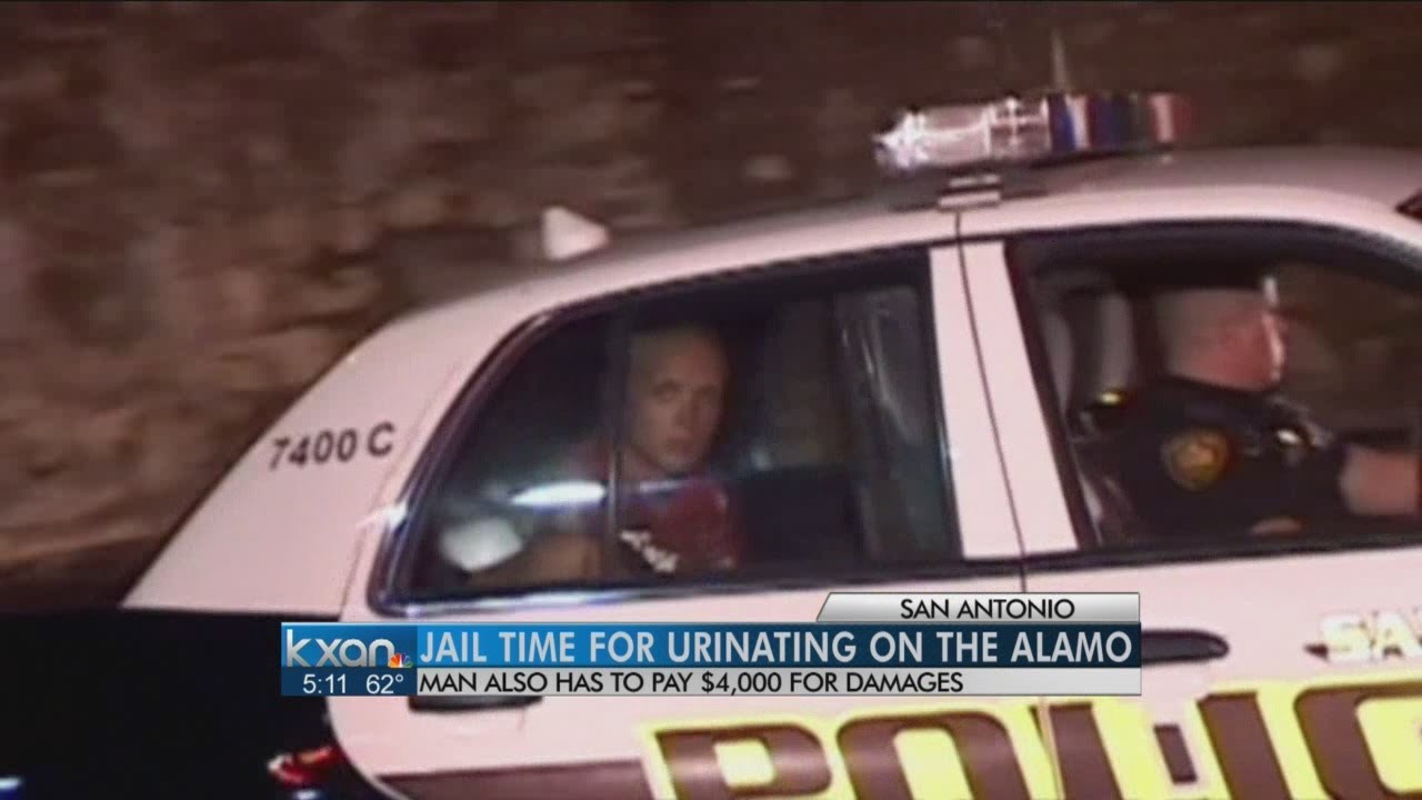 Man gets 18 months in jail for urinating on Alamo