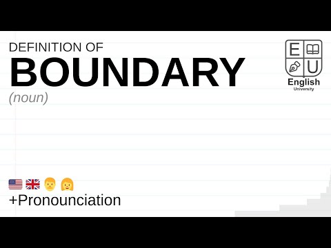 BOUNDARY meaning, definition & pronunciation | What is BOUNDARY? | How to say BOUNDARY