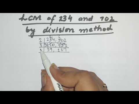 LCM by division method || LCM of 234 and 702 by division method || in Urdu/ Hindi ||