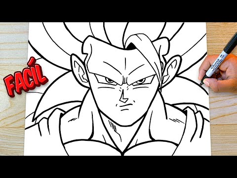 Cómo Dibujar a Goku SSJ3 Dragon Ball Z | Tutorial Fácil Paso a Paso