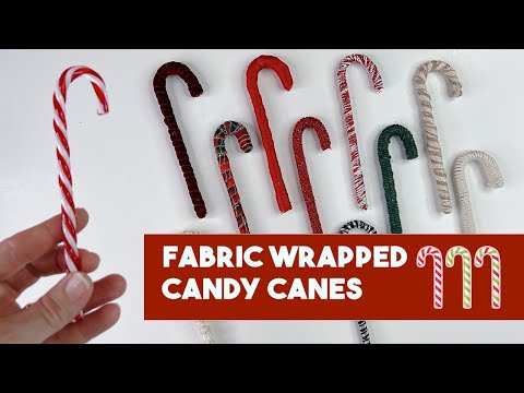 How to Make Fabric Candy Canes | Elevate Plastic Candy Canes for Decorations & Fabric Books