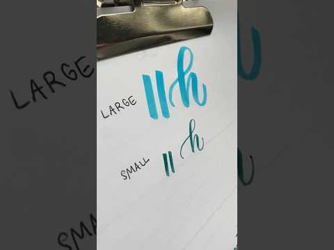 Brush Pen Size Comparison | Brush Lettering For Beginners #ASMR #calligraphy #lettering