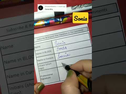 Sonia Signature💯✍️#ytshorts #shortsfeed #signature #howtosign