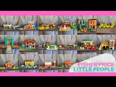 Vintage Fisher Price Little People Collection | EllaTheSella Hospital, House, Farm, Airport, Camper