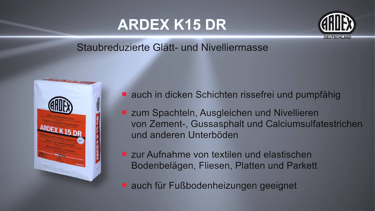 ARDEX: Bodenspachtelmassen - ARDEX K 15 DR