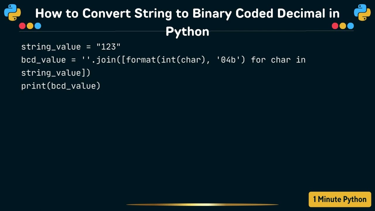How to Convert String to Binary Coded Decimal in Python