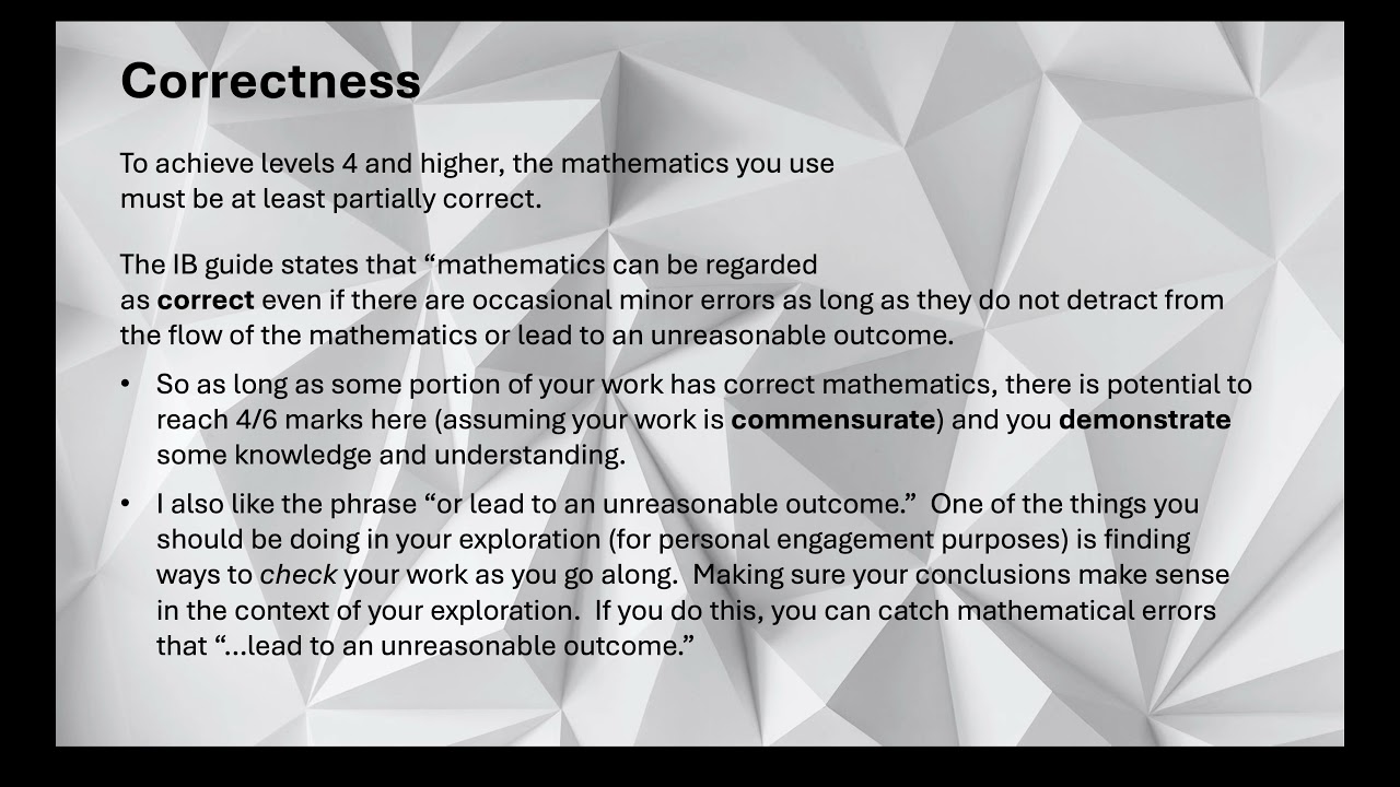 Lesson 10 - Math IA Rubric Criterion E