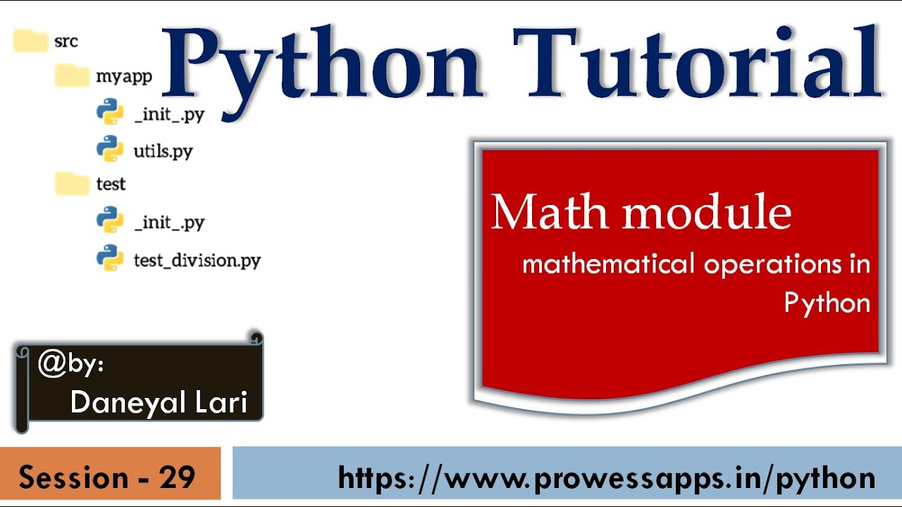 #29 Python Tutorial for Beginners | math module in Python