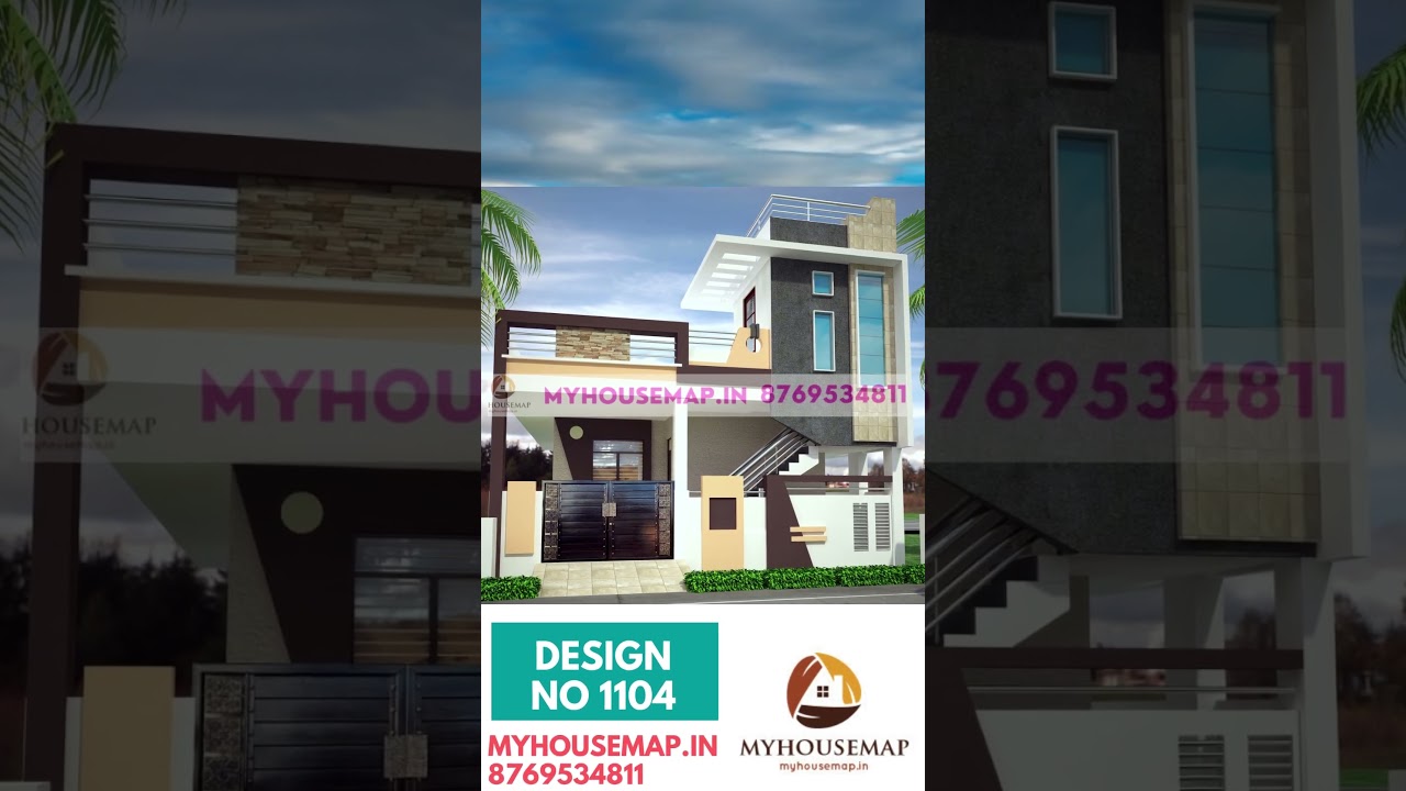 Front single floor modern look elevation design