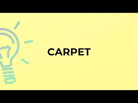 What is the meaning of the word CARPET?