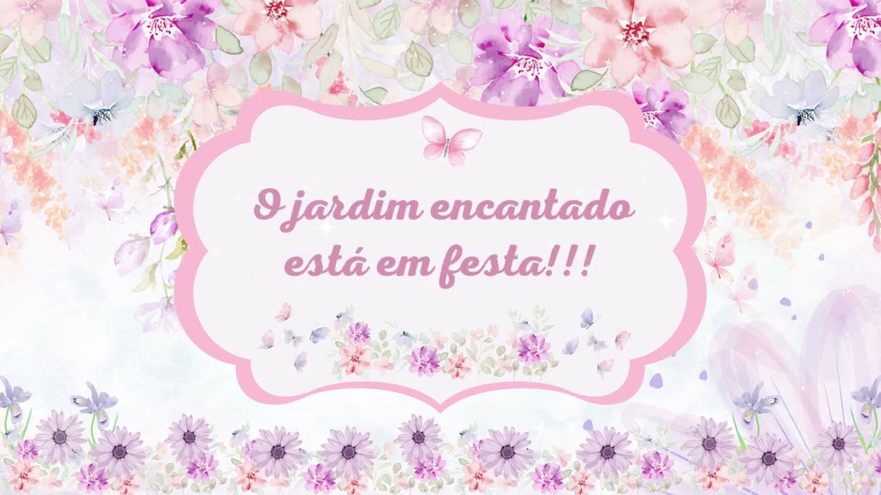 Convite gratis Jardim Encantado com borboletas  🦋 #conviteanimado #jardimencantado