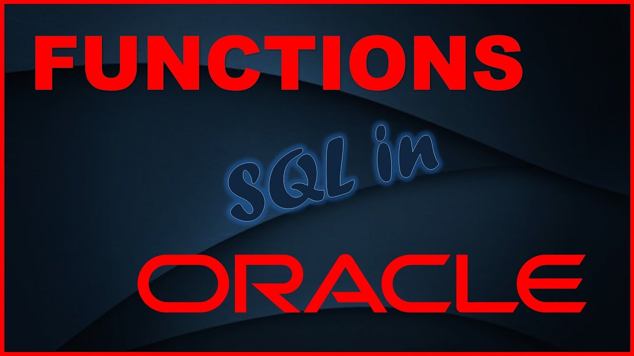Create an Oracle Function | SQL PLSQL