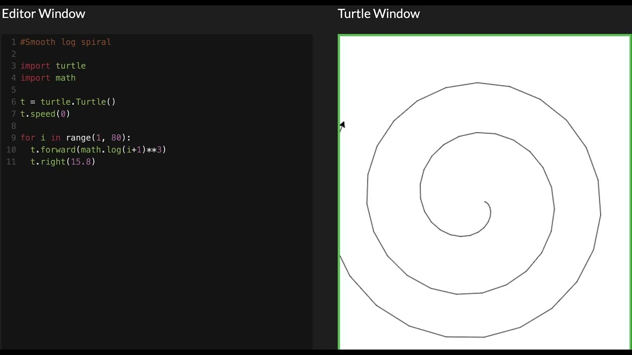 simple spiral in python turtle