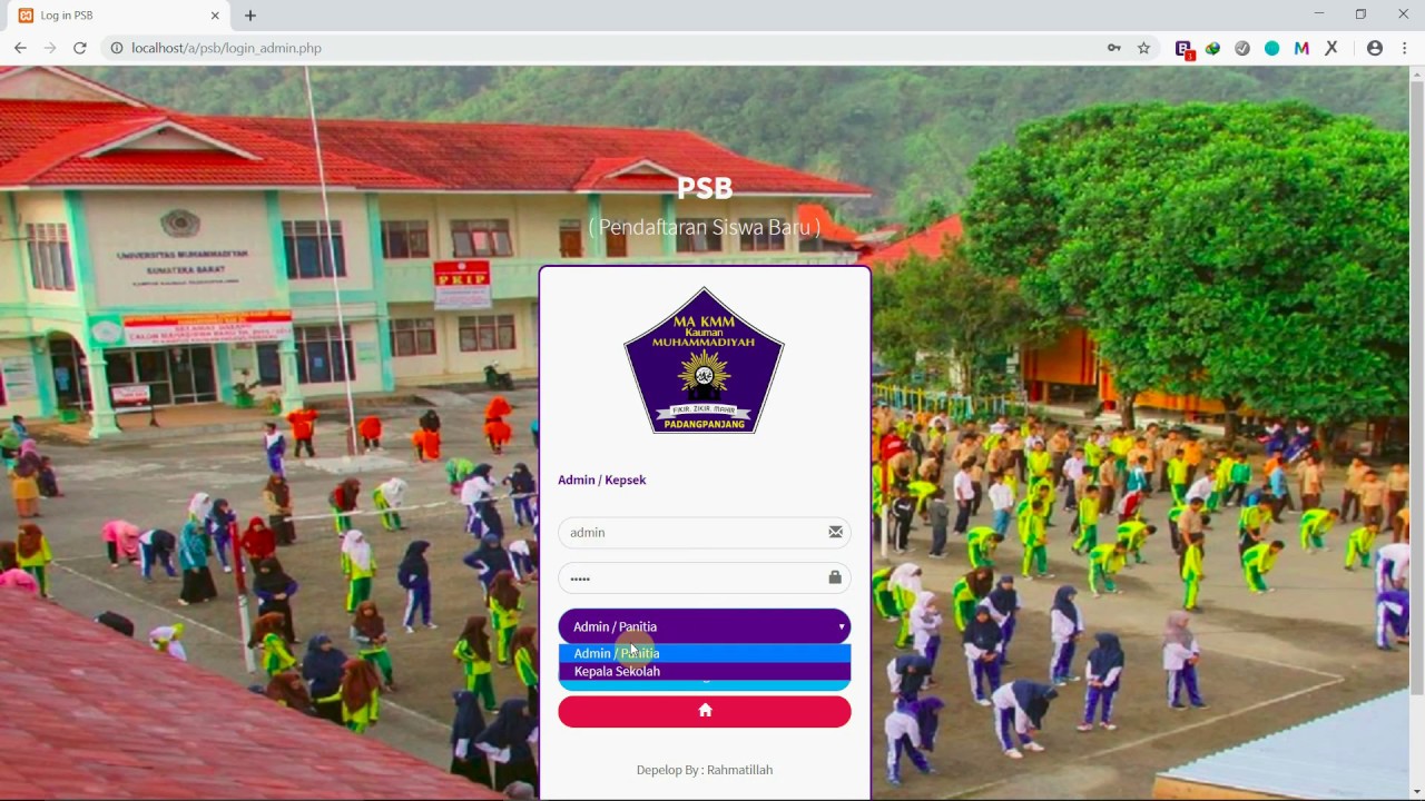 SISTEM PENDAFTARAN SISWA BARU ONLINE (PSB) BERBASIS WEB PHP/MySQL