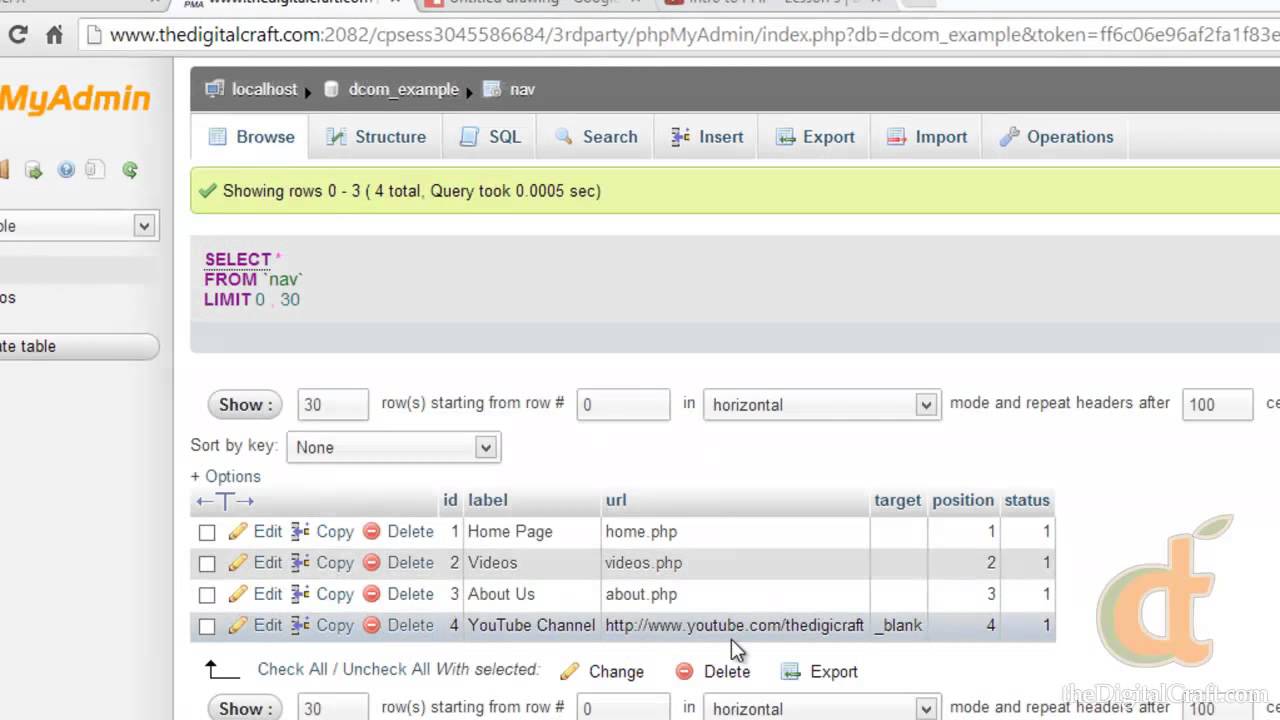 PHP Databases 1 - Lesson 10 - DELETE Query