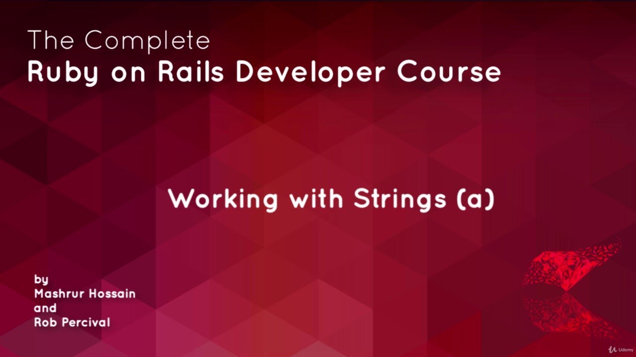 14-1 Working with Strings | Ruby on Rails Full Course | for Beginners #ruby #rails #coding #web