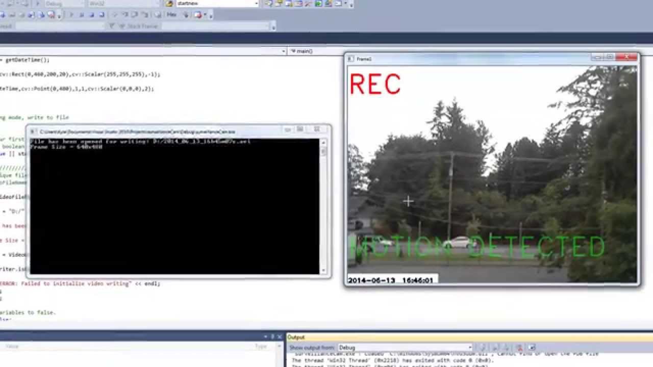 OpenCV Tutorial: Motion Activated Security Camera