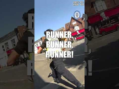 Teenager with knife chased down and arrested by officers