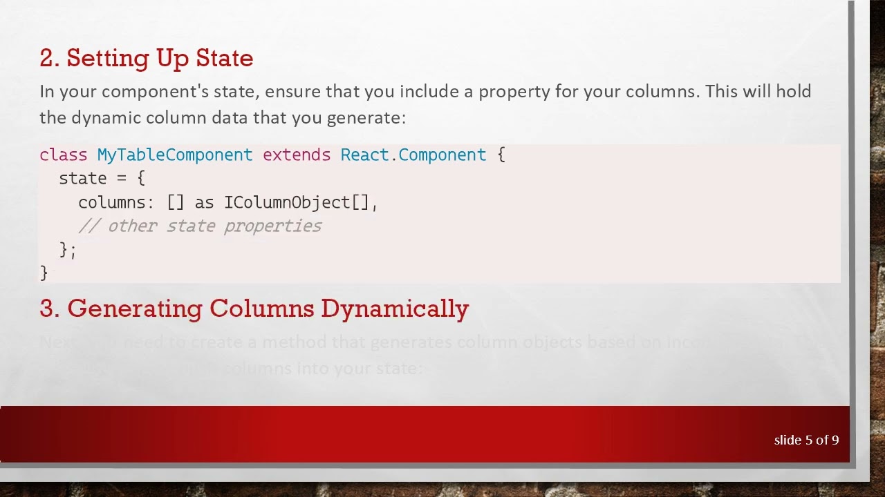 Creating Dynamic Columns with Material-Table in React/TypeScript