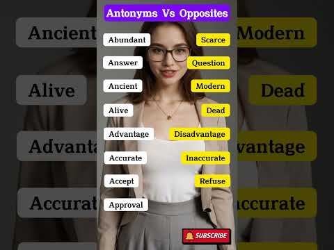 Common Opposites In English: Grow Your Vocabulary With Antonyms #improveyourenglis #english