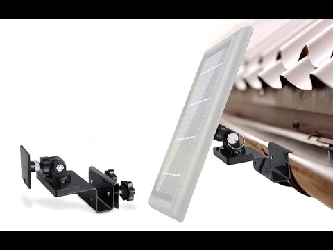 Wasserstein Gutter Mount Compatible with Ring, Arlo, Reolink Cams & Compatible Solar Panels-Overview