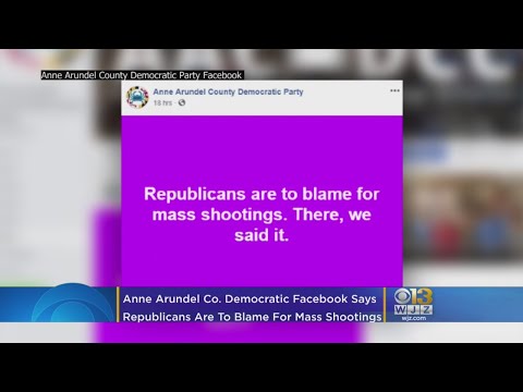 AACo Dems' Facebook Post Says 'Republicans Are To Blame For Mass Shootings'