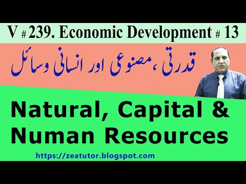 Natural resources & Human Resources, Economics lectures in Urdu/Hindi by Sir Zafar