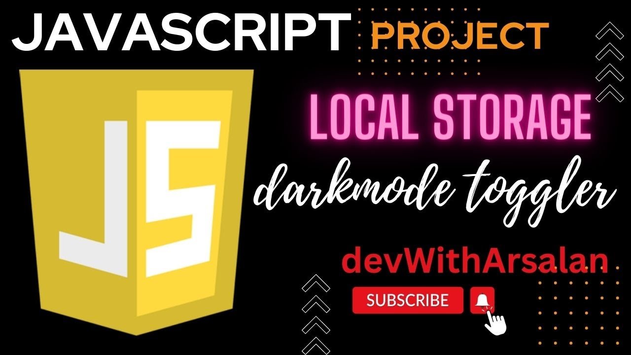 DARK MODE TOGGLE with LOCAL STORAGE using HTML, CSS and JavaScript | LOCAL STORAGE IN JAVASCRIPT