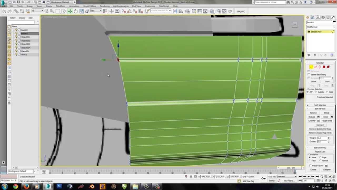 3Ds Max - Bumper modeling (Part I, base model)
