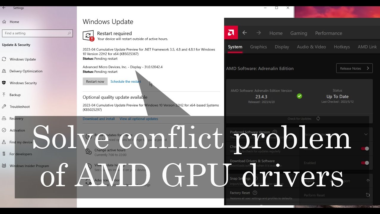 How to solve a common problem of AMD GPU driver on Windows