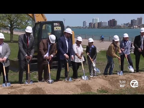 Officials break ground for Ralph C. Wilson Jr. Centennial Park along Detroit Riverfront