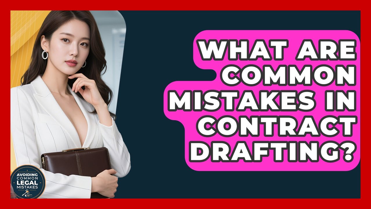 What Are Common Mistakes In Contract Drafting? - Avoiding Common Legal Mistakes