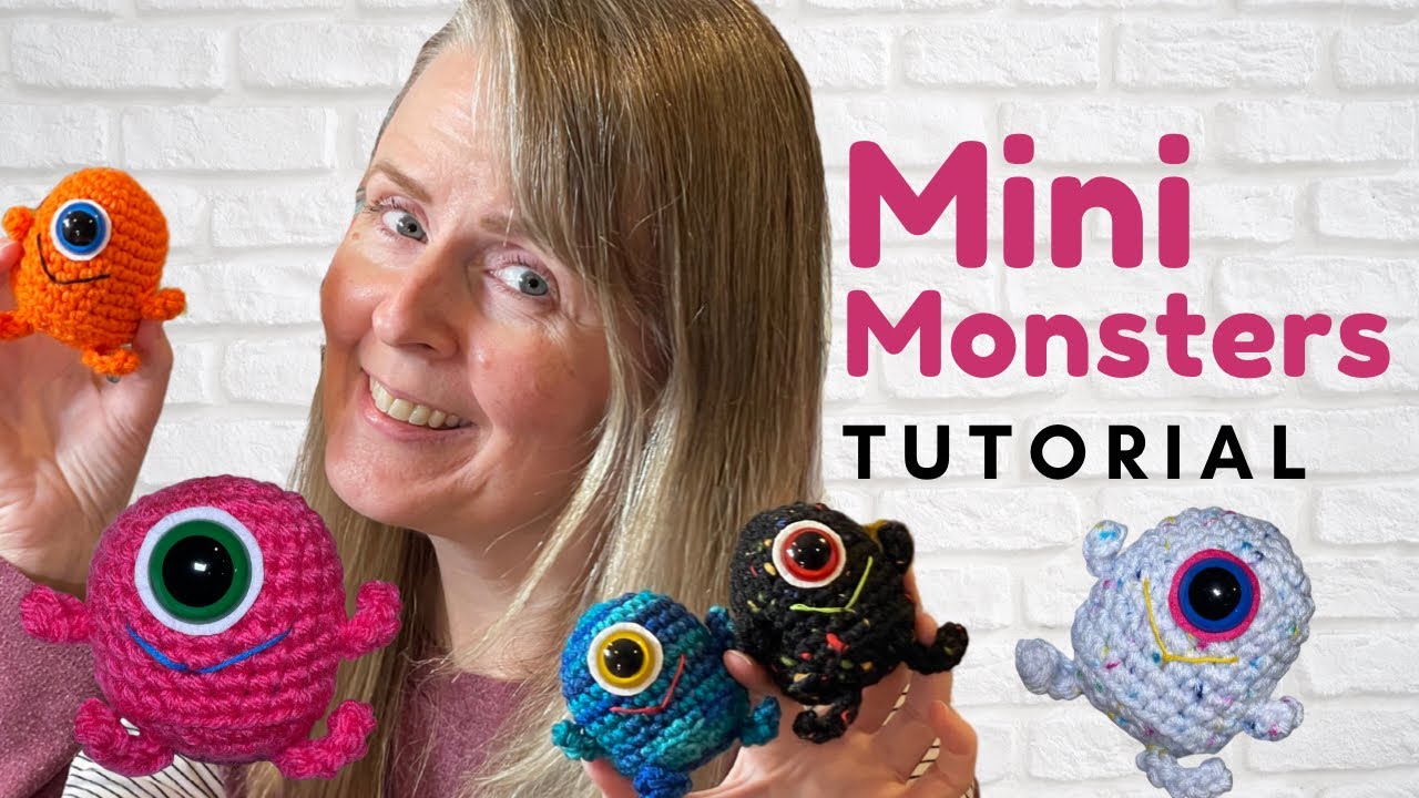 QUICK & EASY Mini Monster NO SEW Crochet Amigurumi Tutorial!