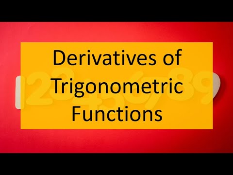 Remember these Derivatives of Trigonometric Functions | Calculus Tutorials