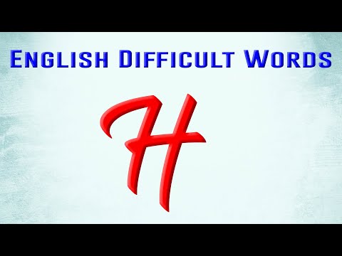 Difficult words start with Letter H | English Vocabulary Words | Petrichor English