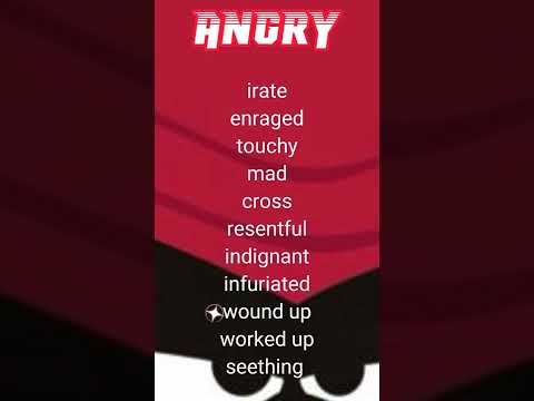 ⚡ 11 other ways to say "angry"|| Synonyms|| LEARN ENGLISH FAST⚡