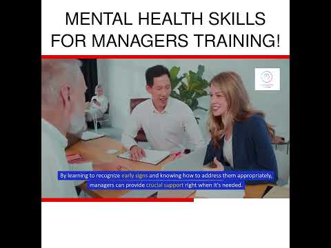 Mental Health Skills For Managers Training!