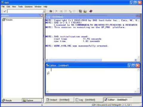 Intro to SAS