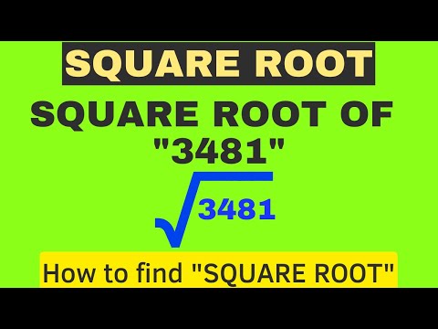 Square Root | How to find square root | Square root of 3481 #mathtricks #squareroot #maths