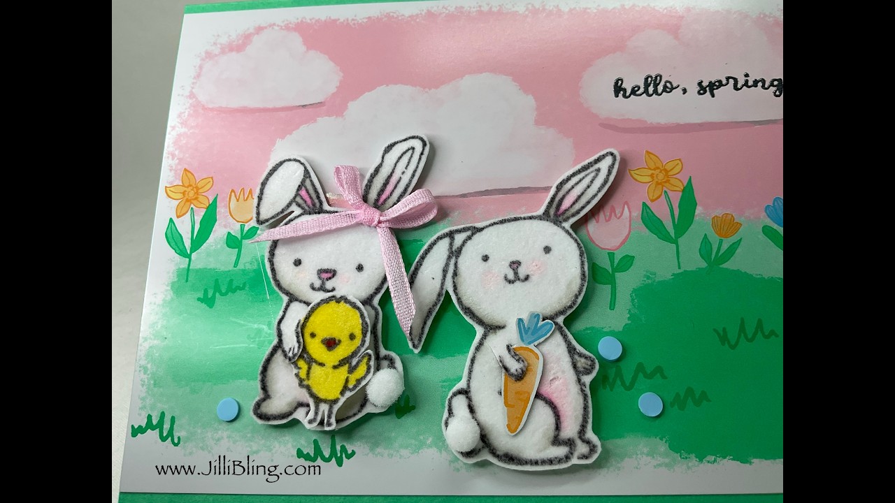 Stampin Up Easter Basket Velvet Bunnies - March Project