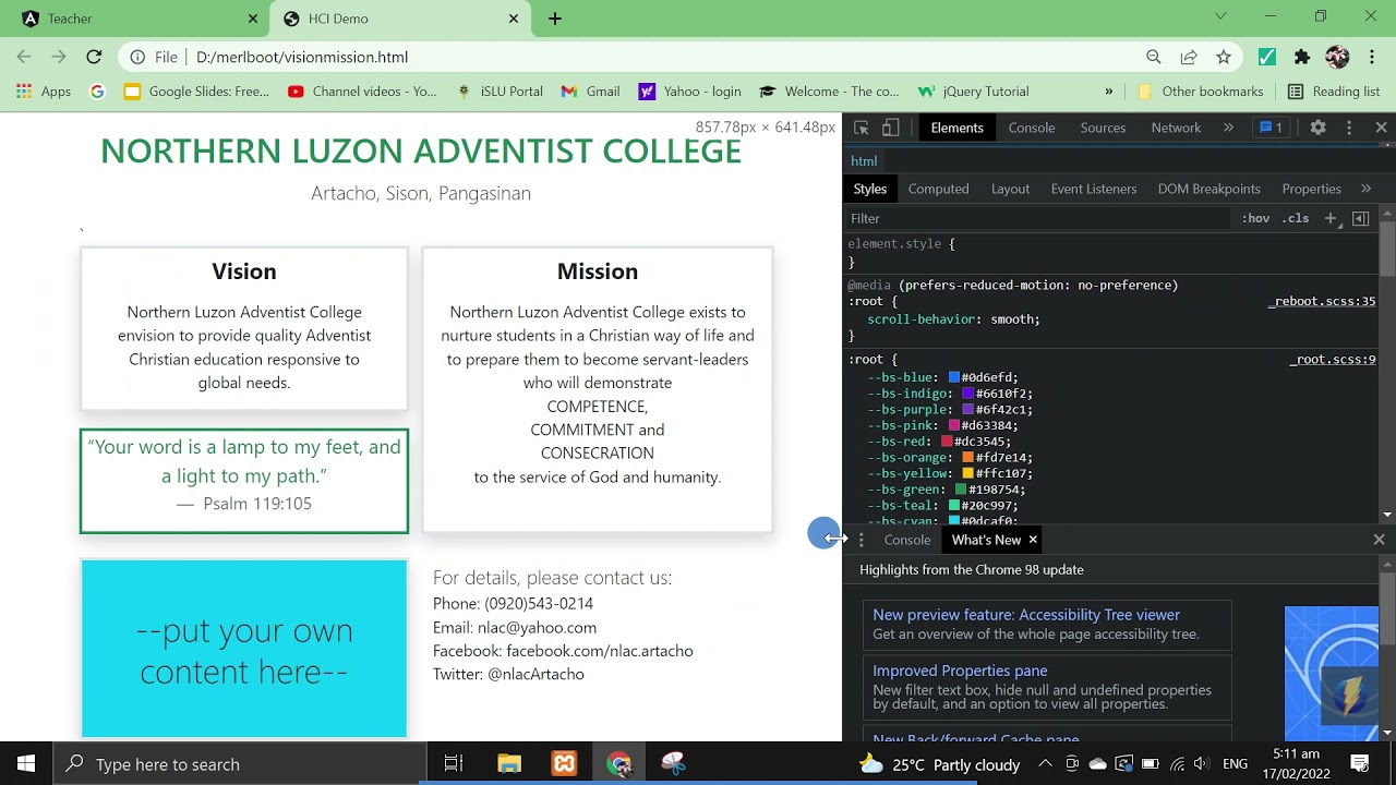 Introduction to HCI - BS5 Grid System and Containers
