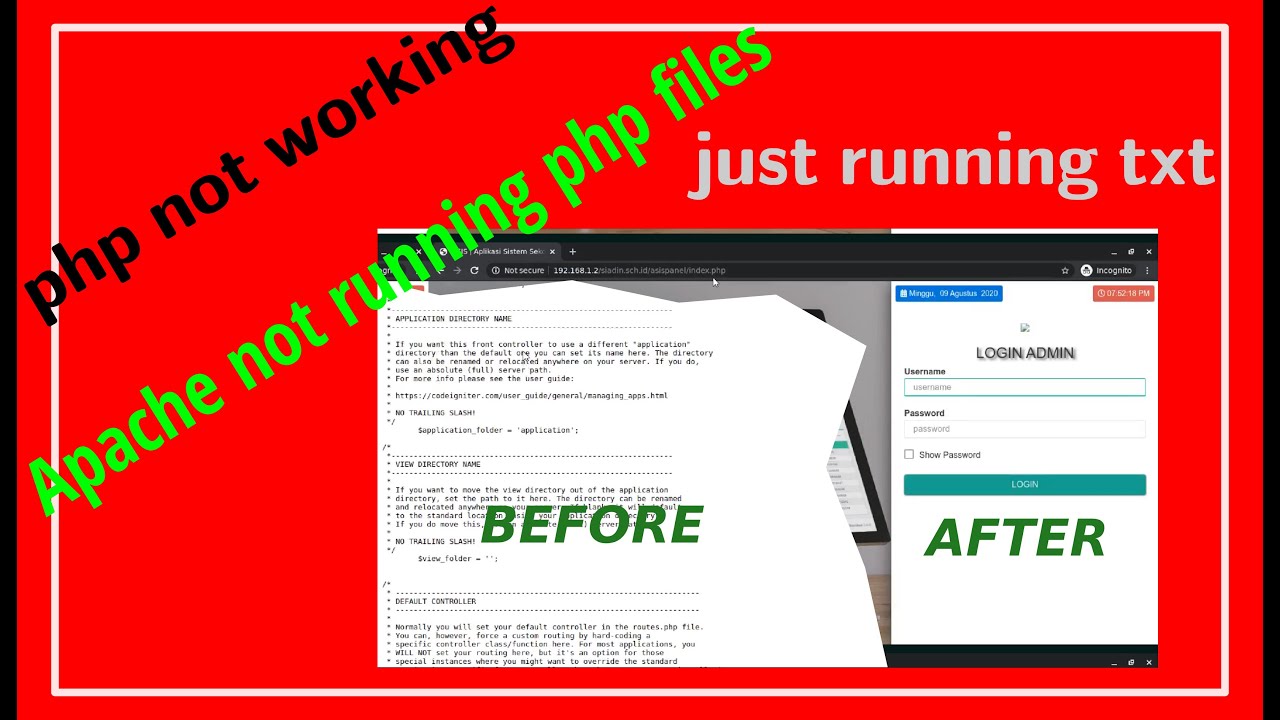 solved apache not execute php