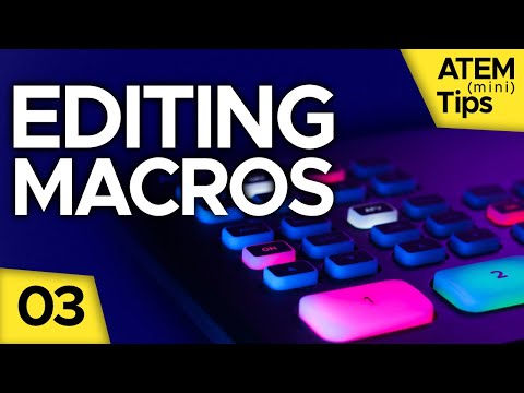 Duplicating and Editing Macros in the XML File - ATEM Mini Pro, ATEM Mini Tips 03
