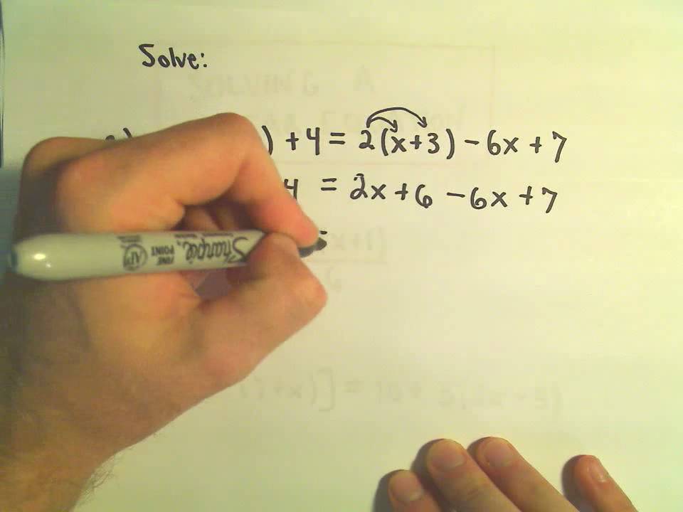 Solving Linear Equations - Example 1