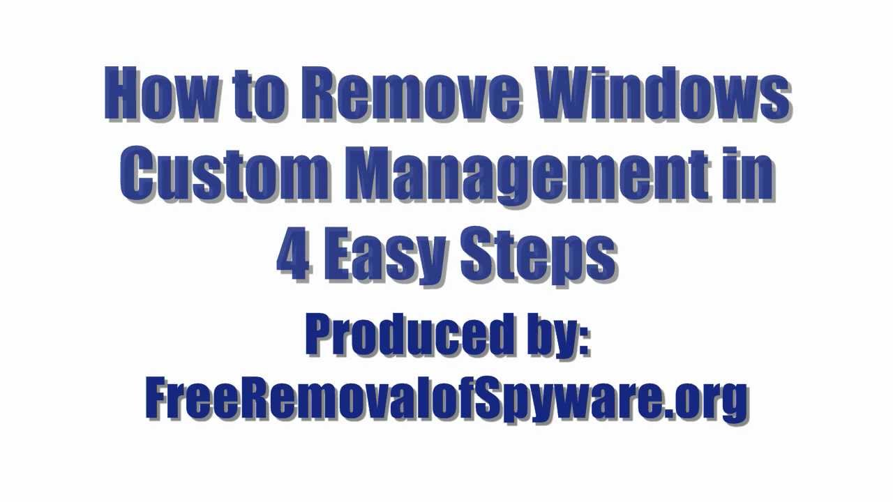 Remove Windows Custom Management in 4 Easy Steps