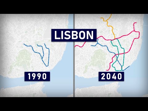 Evolution of the Lisbon Metro 1959-2040 (geographic map)