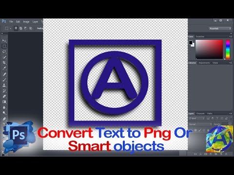 How to convert text to PNG or Smart object in photoshop cc 2017