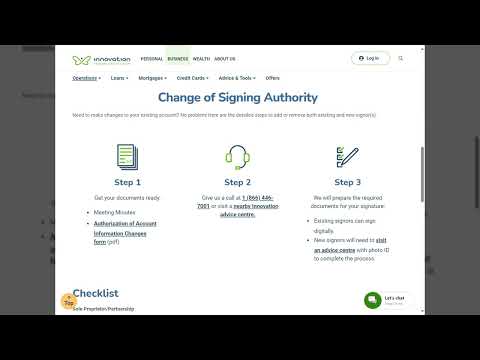 How to Change Signing Authority?