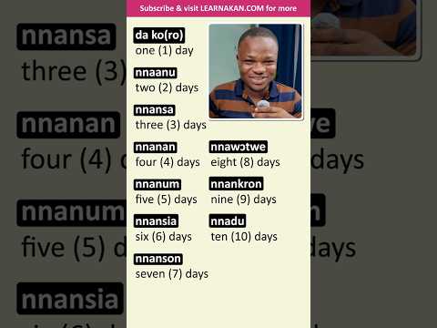 Counting Days in Twi | #akan #twi #learntwi #learnakan